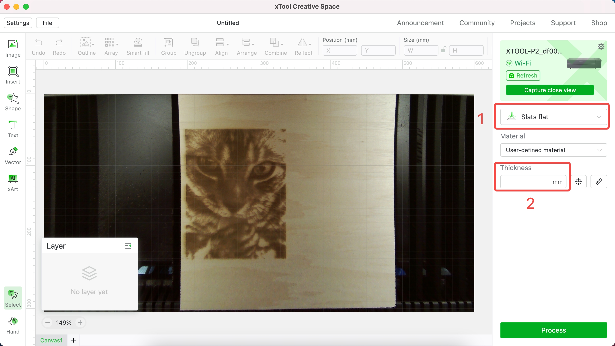 Calibrate the Close-View Camera of xTool P2 – xTool