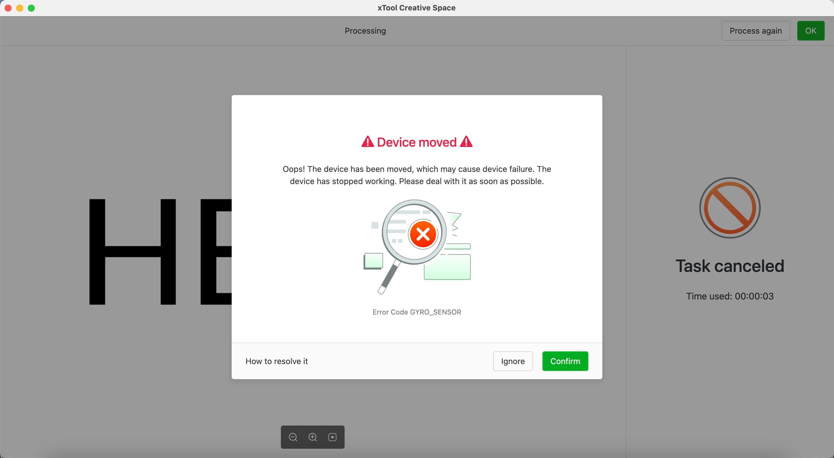F1 Stops Mid-Job Due to “Device Moved” – xTool