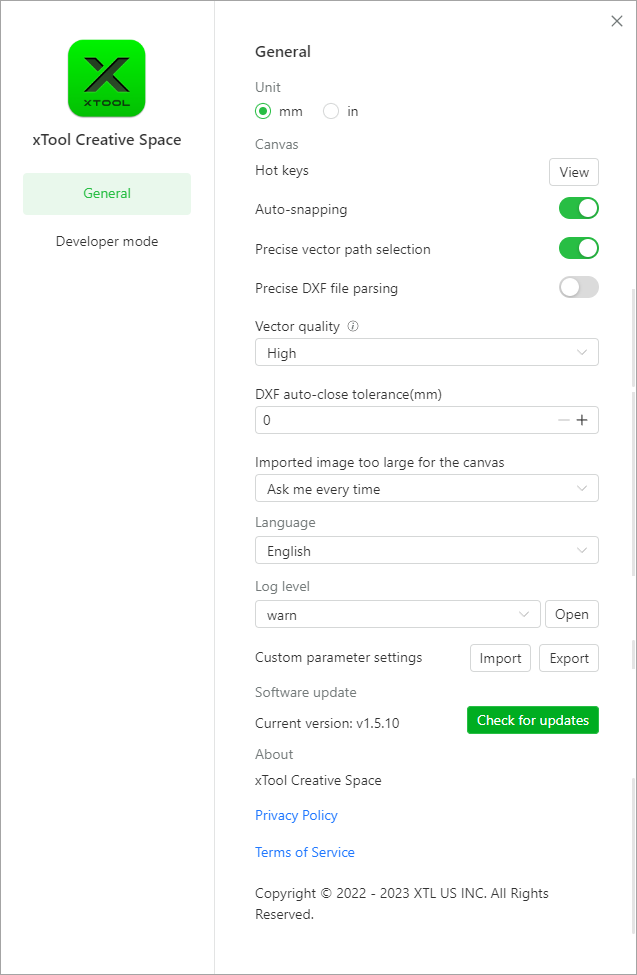 xTool Creative Space (XCS) Editor Function Description – xTool
